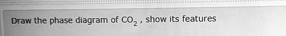 Draw the phase diagram of COz " show its features