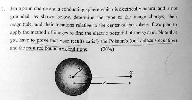 [GET ANSWER] 3. For a point charge and a conducting sphere which is ...