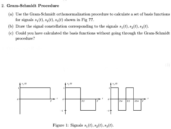 2. Gram-Schmidt Procedure (a) Use the Gram-Schmidt...