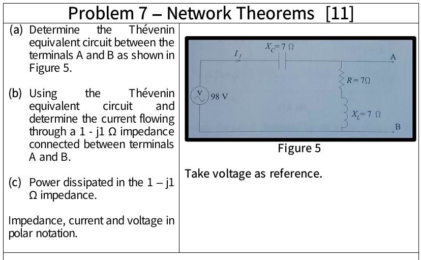 SOLVED: Problem 7 - Network Theorems (a) Determine the Thevenin equivalent circuit between the X ...