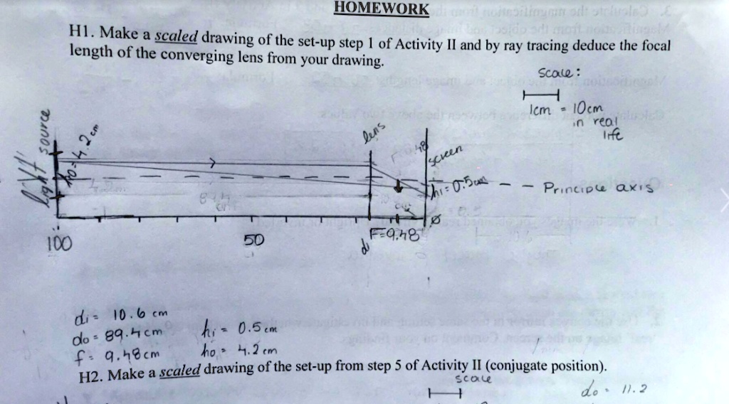 homework hi make a scaled drawing of the set up step 1 of activity il ...