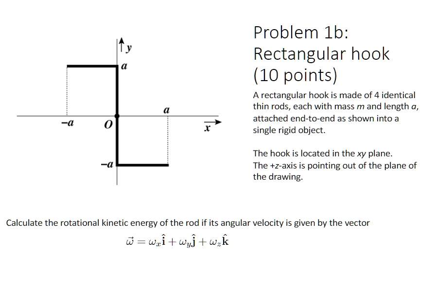 SOLVED: Problem 1b: Rectangular Hook (10 points) A rectangular hook is ...