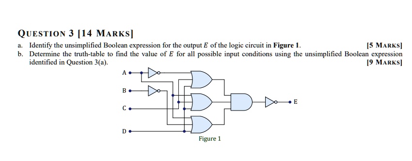 QUESTION 3 [14 MARKS] [5 MARKS] [9 MARKS] a. Identify the unsimplified ...