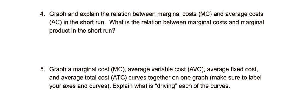 SOLVED: 4. Graph and explain the relation between marginal costs (MC) and average costs (AC) in ...