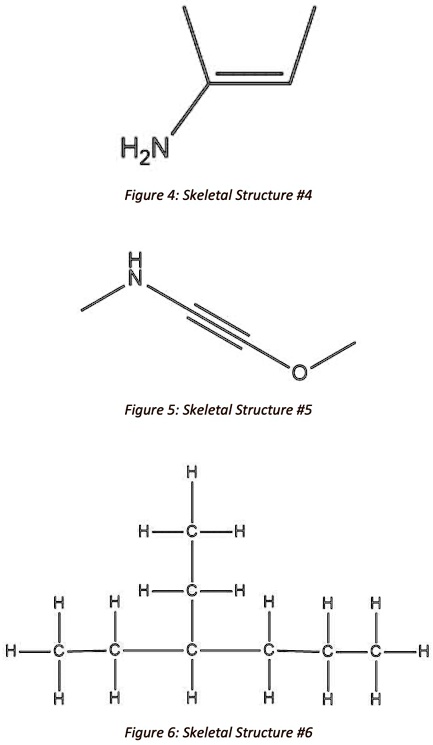 Solved Draw The Following Structures As Lewis Structures Hcn Figure 4 Skeletal Structure 4