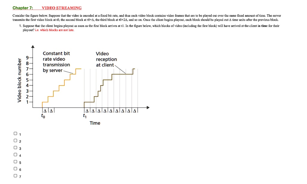 Chapter 7: VIDEO STREAMING Consider the figure below. Suppose that the video is encoded at a ...