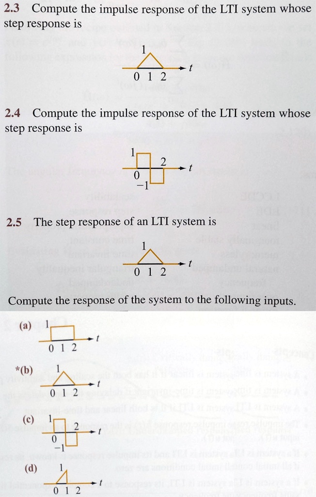 23compute the impulse response of the lti system whose step response is 012 24compute the ...
