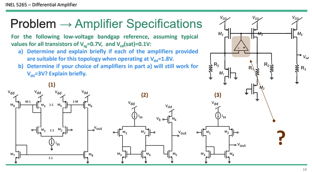 INEL 5265 - Differential Amplifier Problem ? Amplifier Specifications For the following low ...