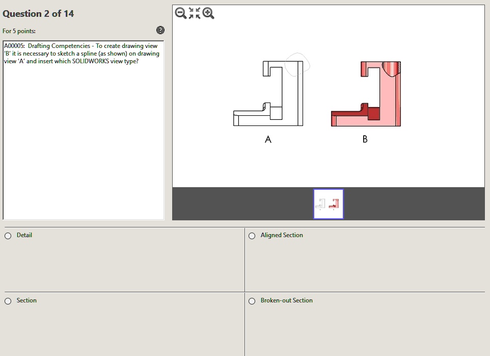 SOLVED: Question 2 of 14 QKQ? For 5 points A00005: Drafting Competencies - To create drawing ...
