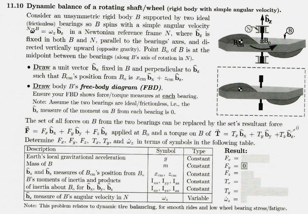 VIDEO solution: 11.10 Dynamic balance of a rotating shaft wheel (rigid ...