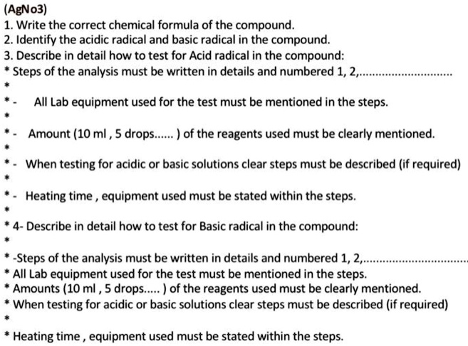 agno3 1 write the correct chemical formula of the compound 2 identify ...
