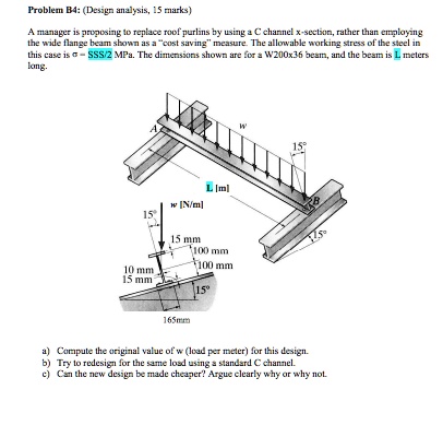 SOLVED: Problem B4: (Design analysis, 15 marks) A manager is proposing ...