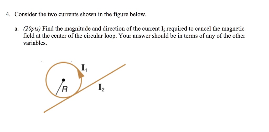 SOLVED: Consider the two currents shown in the figure below. (2Opts ...