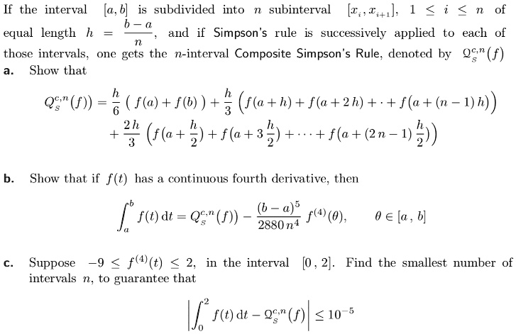 SOLVED: If the interval [a, b] is subdivided into subintervals [zi, zi+ ...