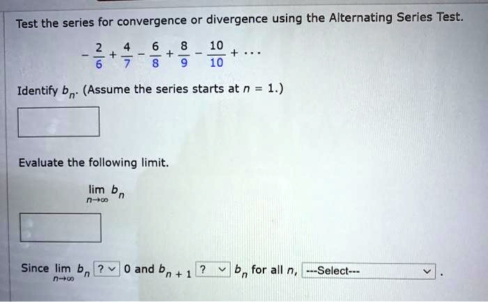 SOLVED: Test the series for convergence or divergence using the ...
