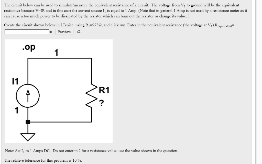 The circuit below can be used to simulate/measure the equivalent ...