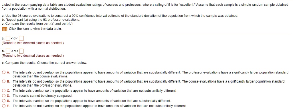 SOLVED: Text: Listed in the accompanying data table are student ...