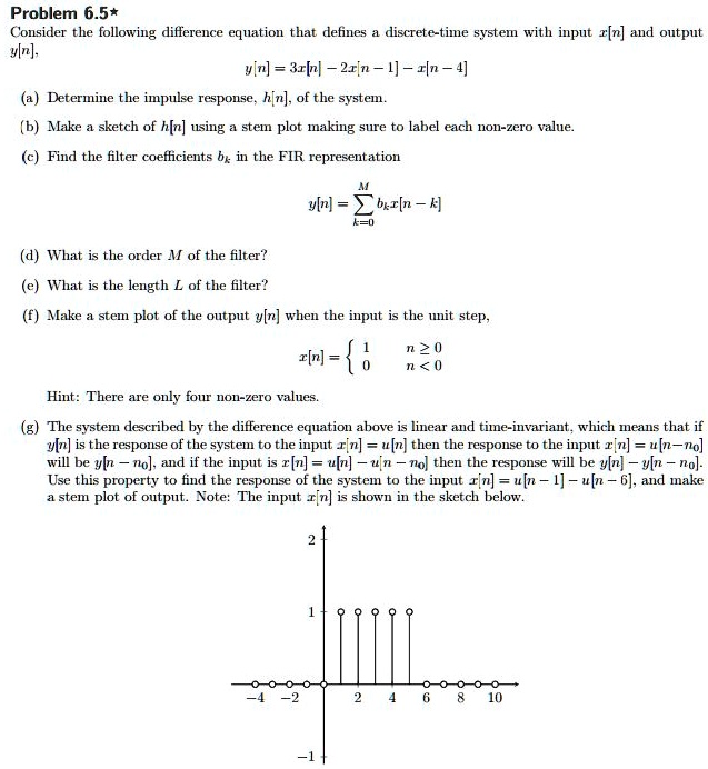 consider the following difference equation that defines a discrete time ... consider the following difference equation that defines a discrete time ...