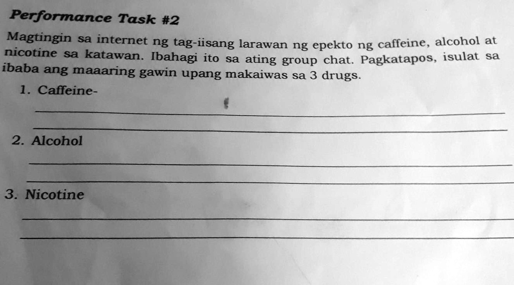 SOLVED: Pa help po Performance Task #2 Magtingin sa internet ng tag ...