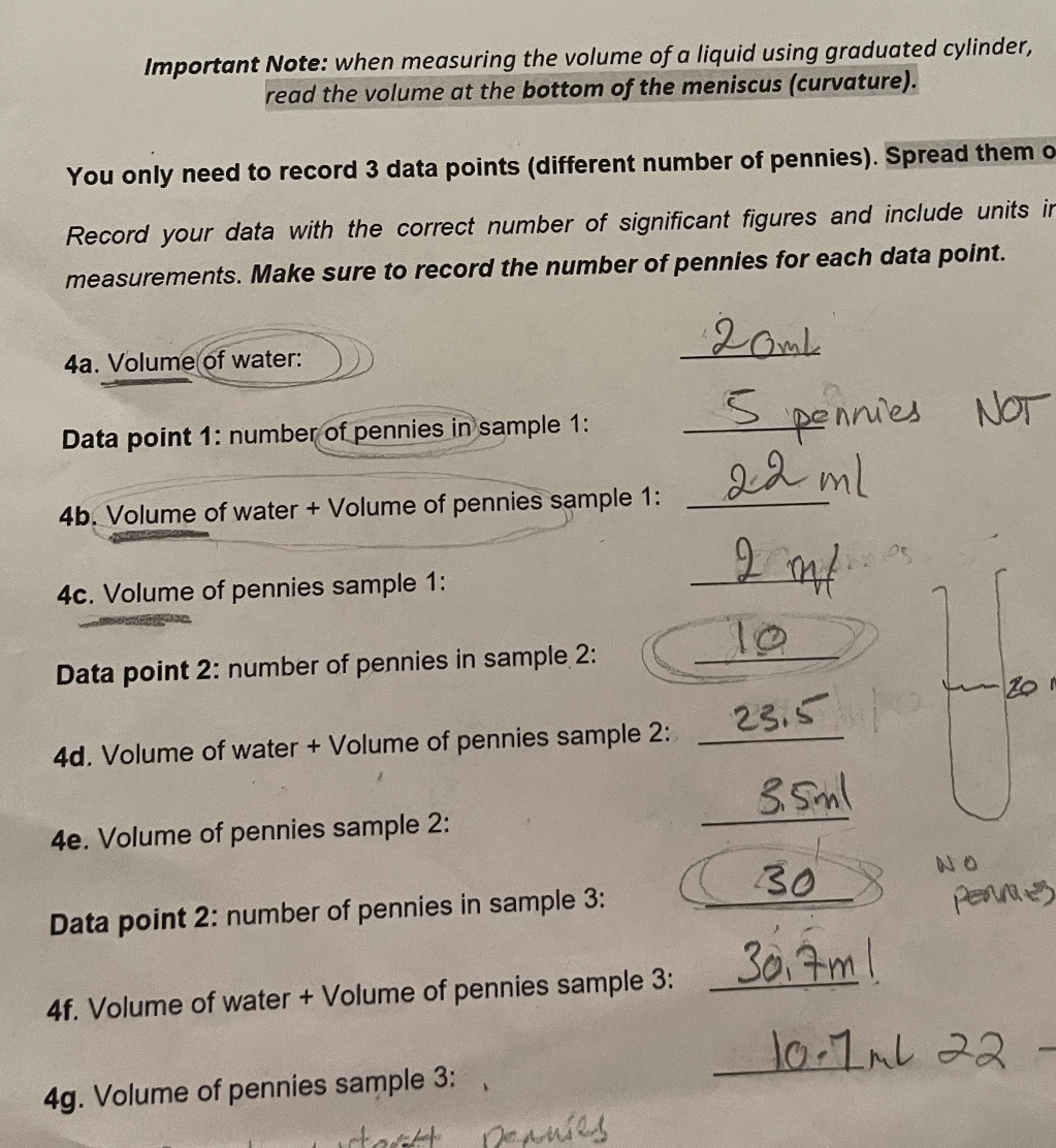 Important Note: when measuring the volume of a liquid using graduated ...