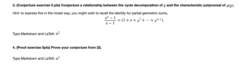 3. (Conjecture exercise pts) Conjecture the relationship between the ...