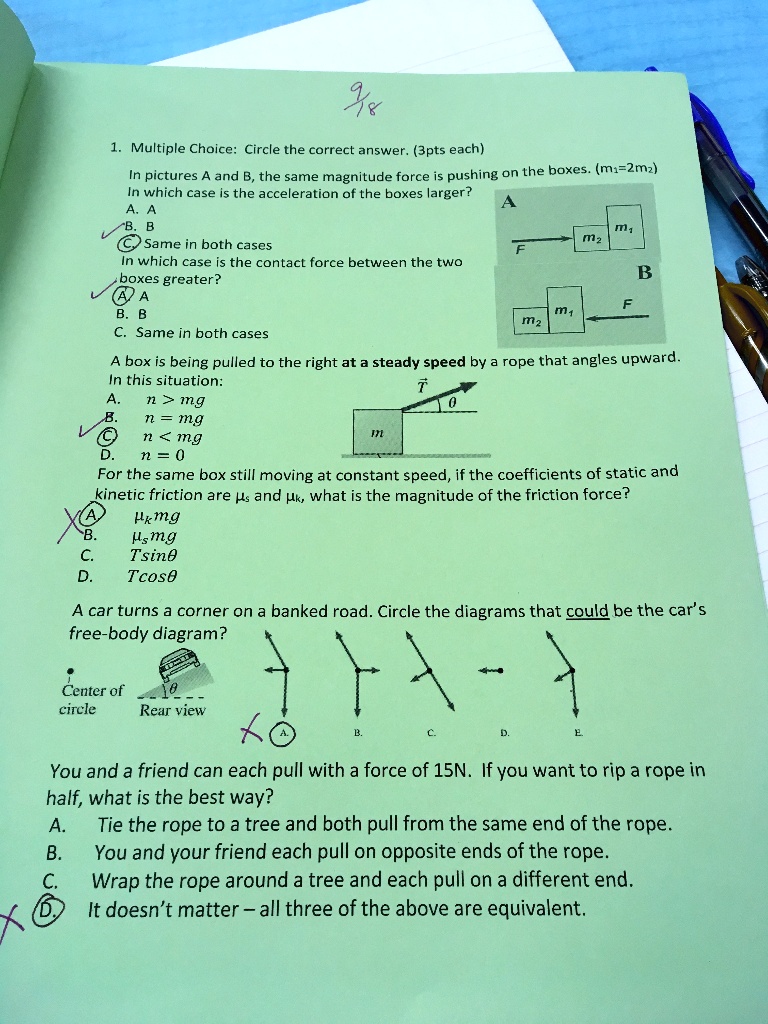 1. Multiple Choice: Circle the correct answer. (3pts each) In pictures ...
