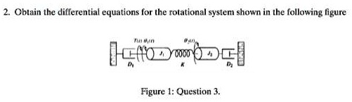 SOLVED: Obtain the differential equations for the rotational system shown in the following ...