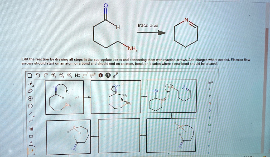 draw a reasonable mechanism for this reaction with trace acid use ...
