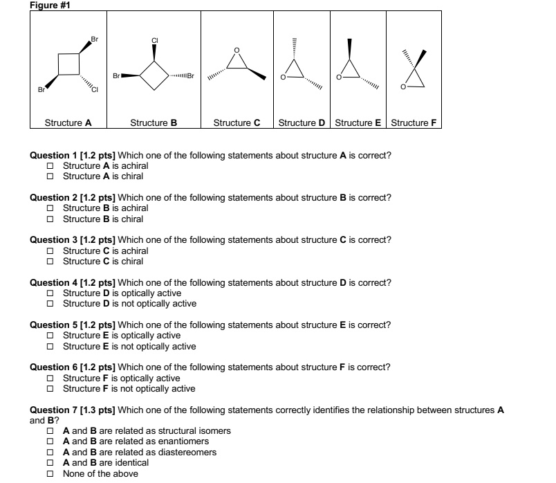 SOLVED: Figure #1 MBI Structure Structure B Structure € Structure ...