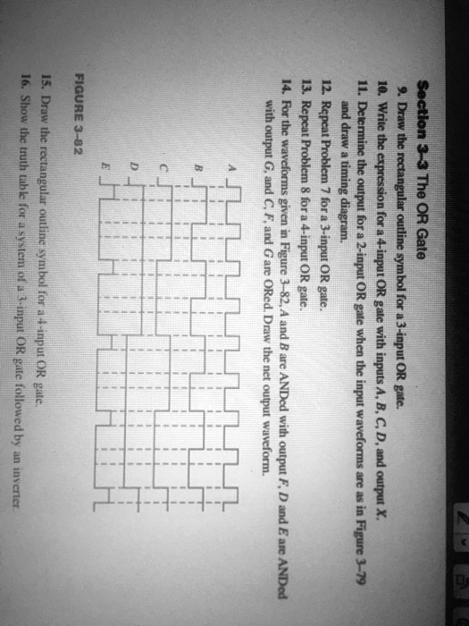 SOLVED: Figure 3-82: Truth Table for a System of a 3-Input OR Gate ...