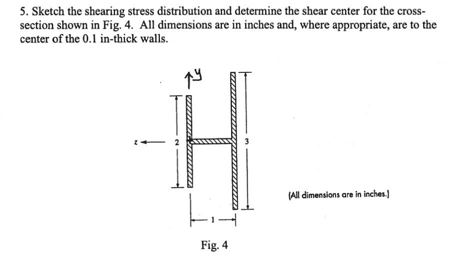 5. Sketch the shearing stress distribution and determine the shear ...