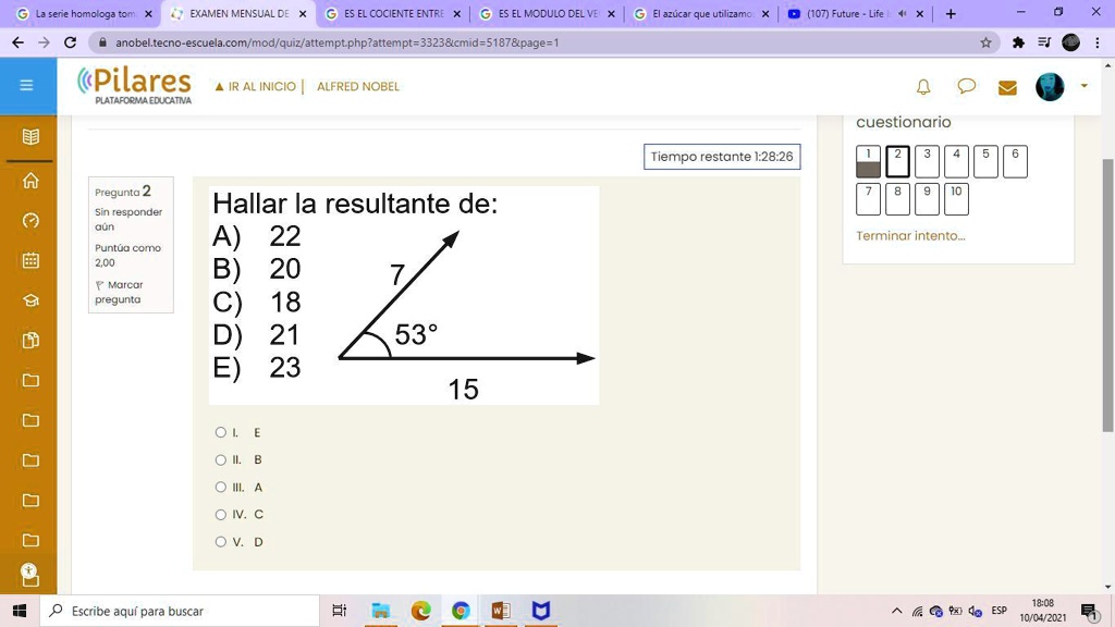 SOLVED: Ayudenme porfi , es para ahora . sere homologa EXAMEN MENSUAL ...