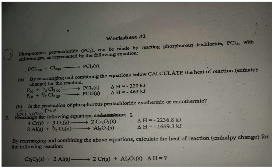 worksheet 2 phosphorous trichloride pcl with made by reacting pcs can ...