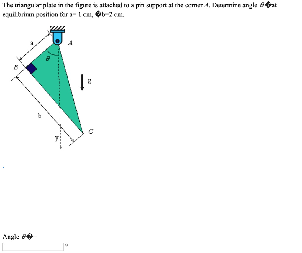 SOLVED: The triangular plate in the figure is attached to a pin support ...