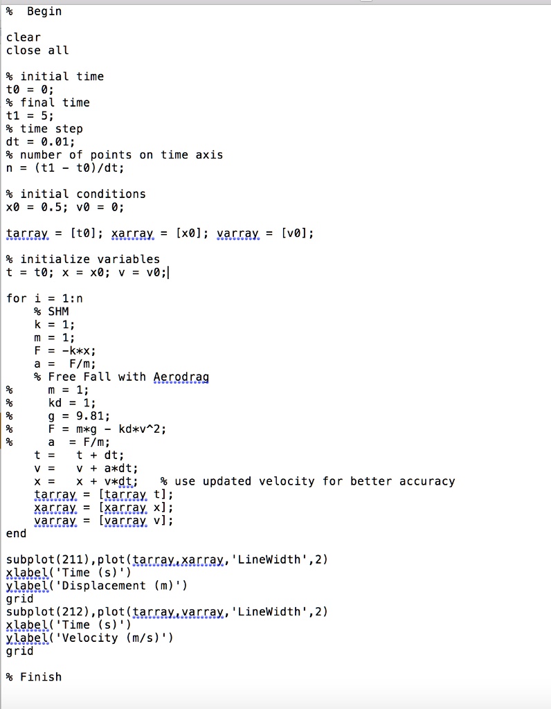 SOLVED: A simple harmonic oscillator has a mass of 0.5 kg and a spring with K = 300 N/m. The ...
