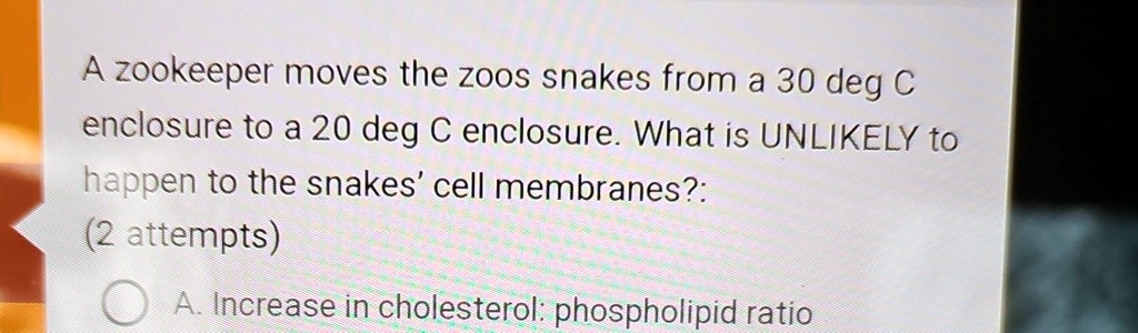 SOLVED: A zookeeper moves the zoos snakes from a 30degC enclosure to a ...