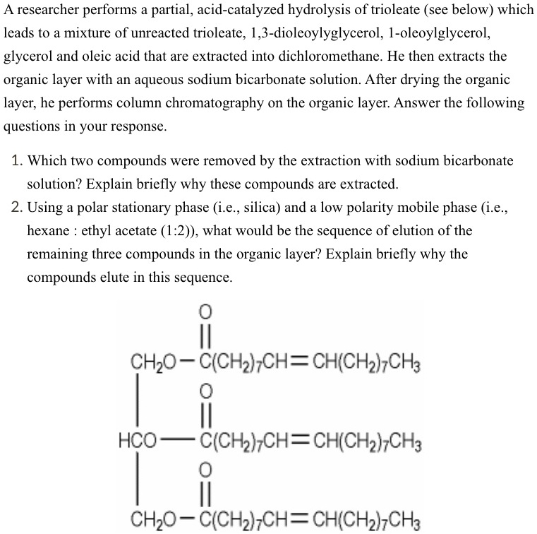 texts a researcher performs a partial acid catalyzed hydrolysis of ...