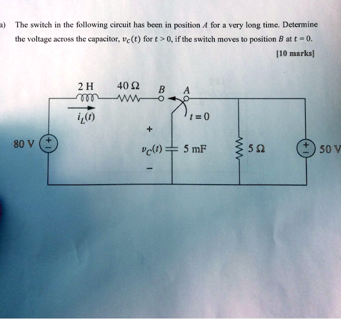 The switch in the following circuit has been in position a...