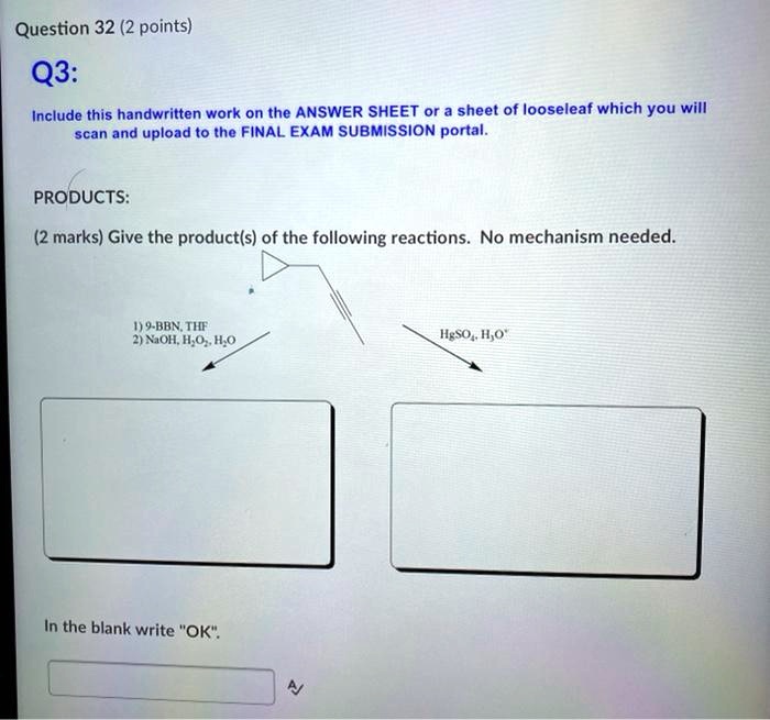SOLVED: Question 32 (2 points) 03: Include this handwritten work on the ...
