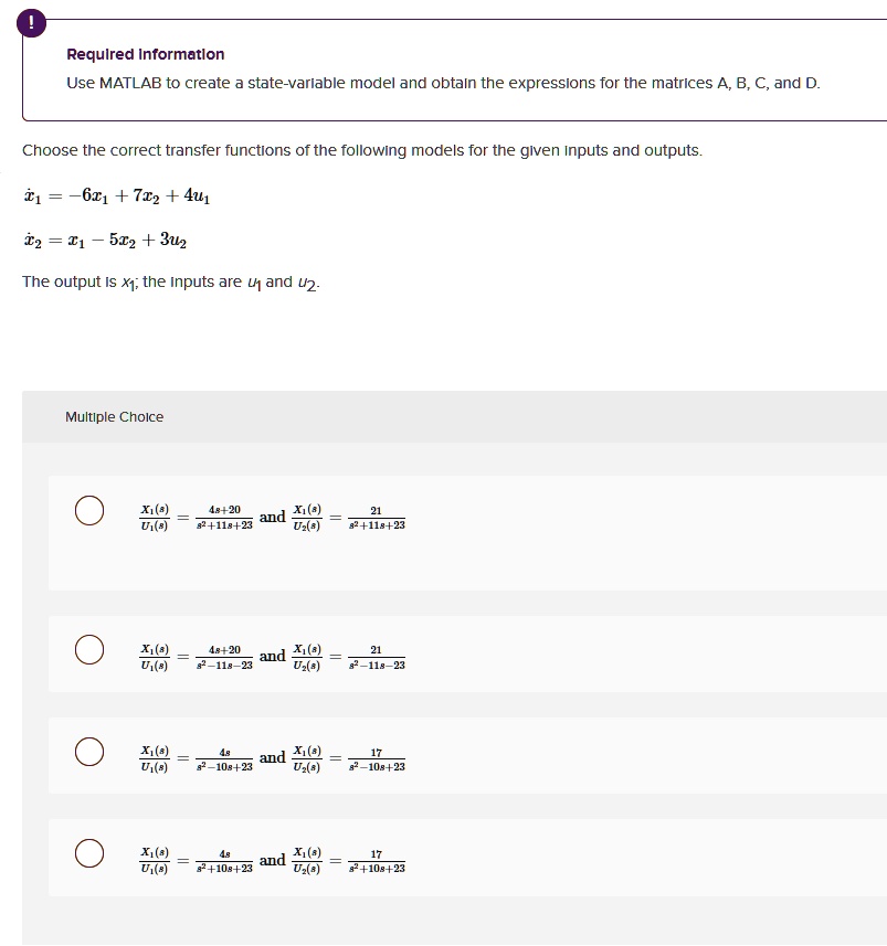 SOLVED: Text: SYSTEM DYNAMICS AND CONTROL! MECHANICAL ENGINEERING ...