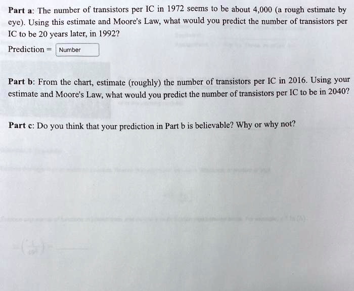 part a the number of transistors per ic in 1972 seems to be about 4000 ...