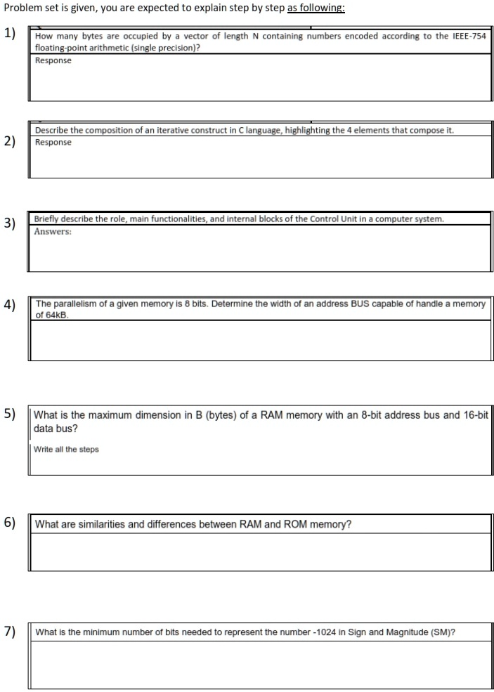 SOLVED: Problem set is given, you are expected to explain step by step ...