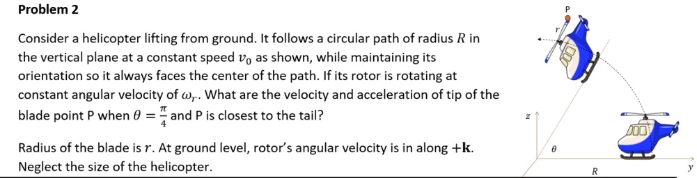 SOLVED: Problem 2 Consider a helicopter lifting from ground. It follows ...