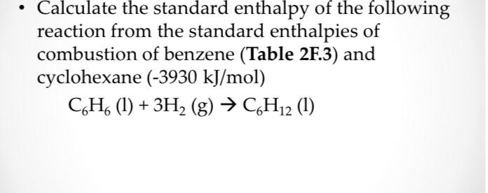 SOLVED: Calculate the standard enthalpy of the following reaction from the standard enthalpies ...