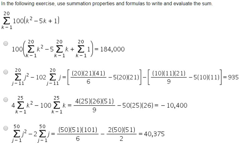 Summation Properties