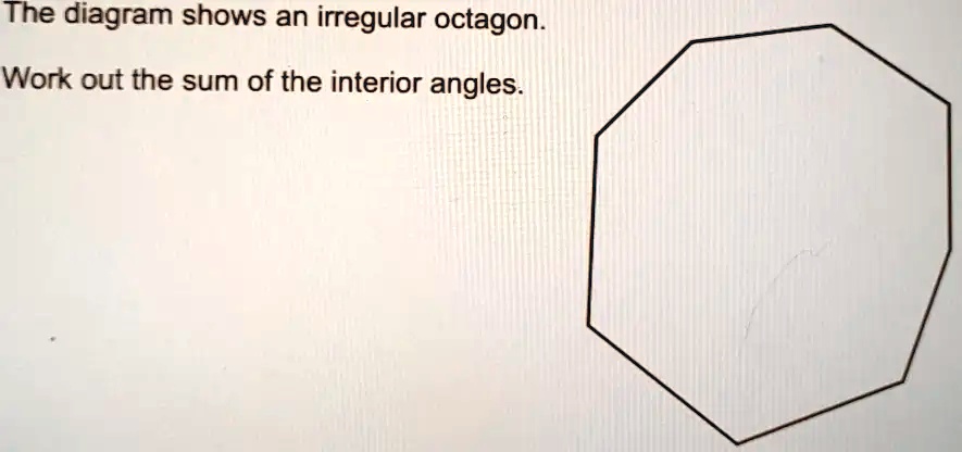 SOLVED: The diagram shows an irregular octagon. Work out the sum of the ...