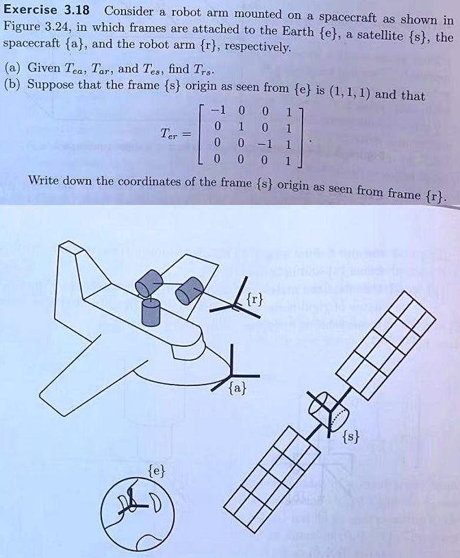 exercise 318 consider robot arm mounted on a spacecraft shown in figure 324 in which frames are ...