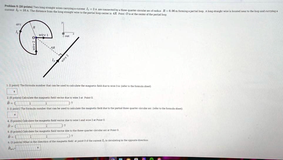SOLVED: L(1point)The be used to calculate the magnetic feld due to wire ...