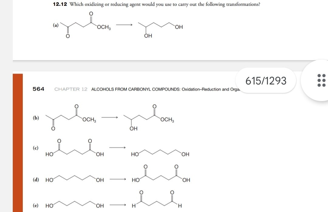 SOLVED: 12.12 Which oxidizing or reducing agent would you use to carry out the following ...