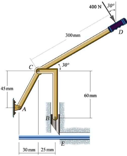 SOLVED: The figure shows a guillotine system for cutting the copper ...